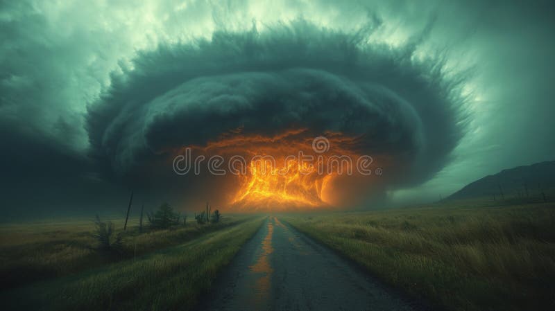 Apocalyptic Storm.Stormy Skies Stock Illustration - Illustration of ...