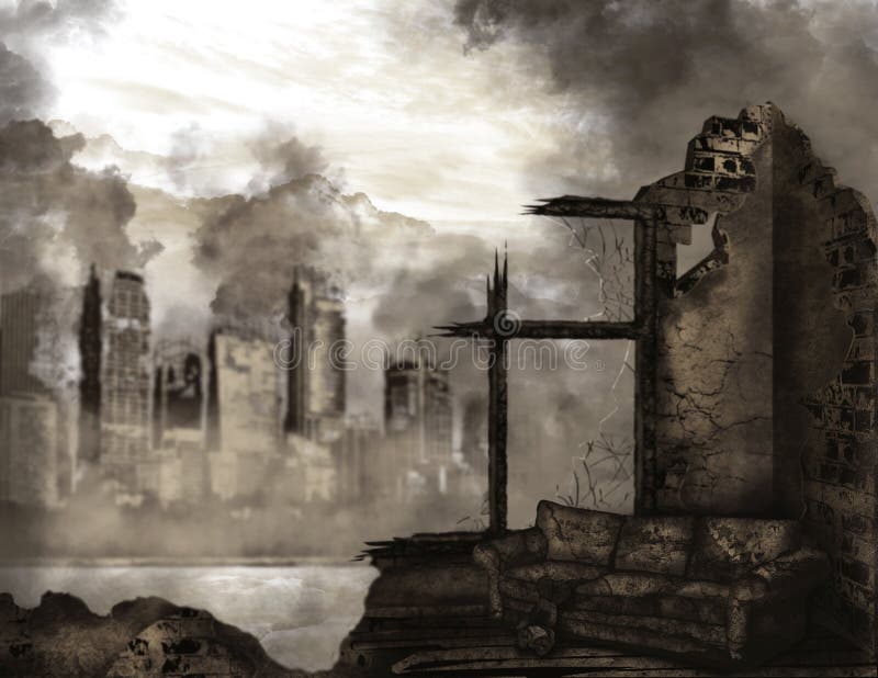 Apokalyps stock illustrationer. Illustration av död, exponeringsglas ...