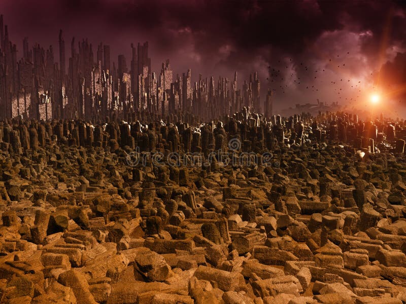Apokalyps stock illustrationer. Illustration av kyrkog - 37562055