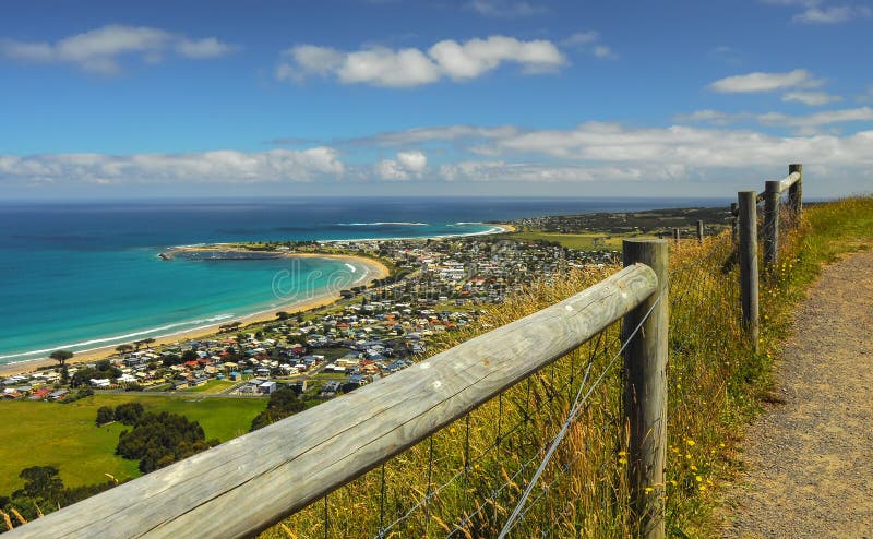 Apollo Bay stock photo. Image of water, clouds, ocean - 75596608