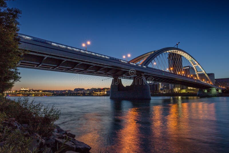 Apollo Bridge stock image. Image of river, evening, apollo - 249874441
