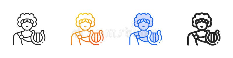 Apollo Icon.Thin Linear, Gradient, Blue Stroke and Bold Style Design ...