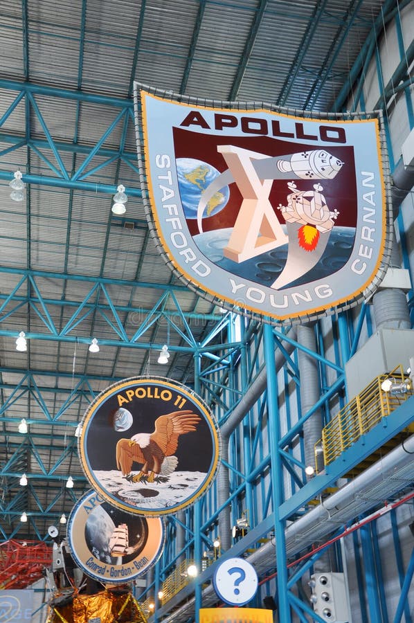 Apollo Mission Badges, Cape Canaveral, Florida Editorial Image - Image ...