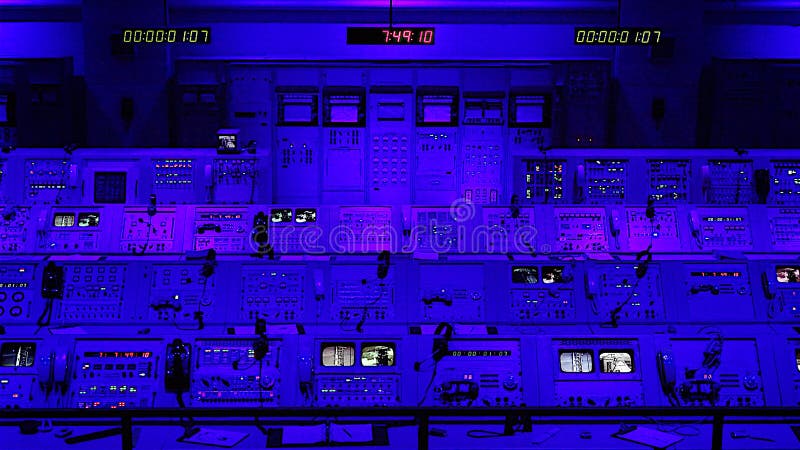 Apollo Mission Launch Control Center Em Kennedy Space Center Dentro ...