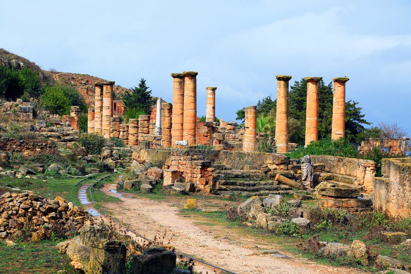 Apollo Temple, Cyrene, Libya Stock Photo - Image of africa, ancient ...