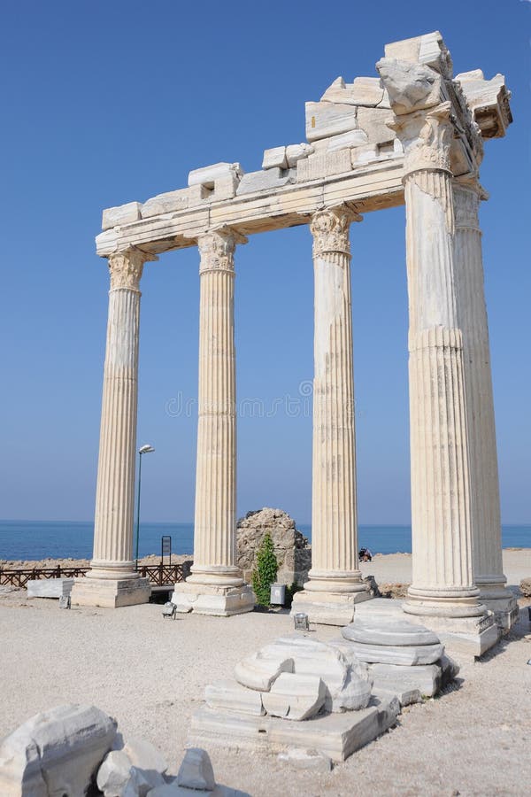 Apollo temple in Turkey stock photo. Image of antalya - 55615680