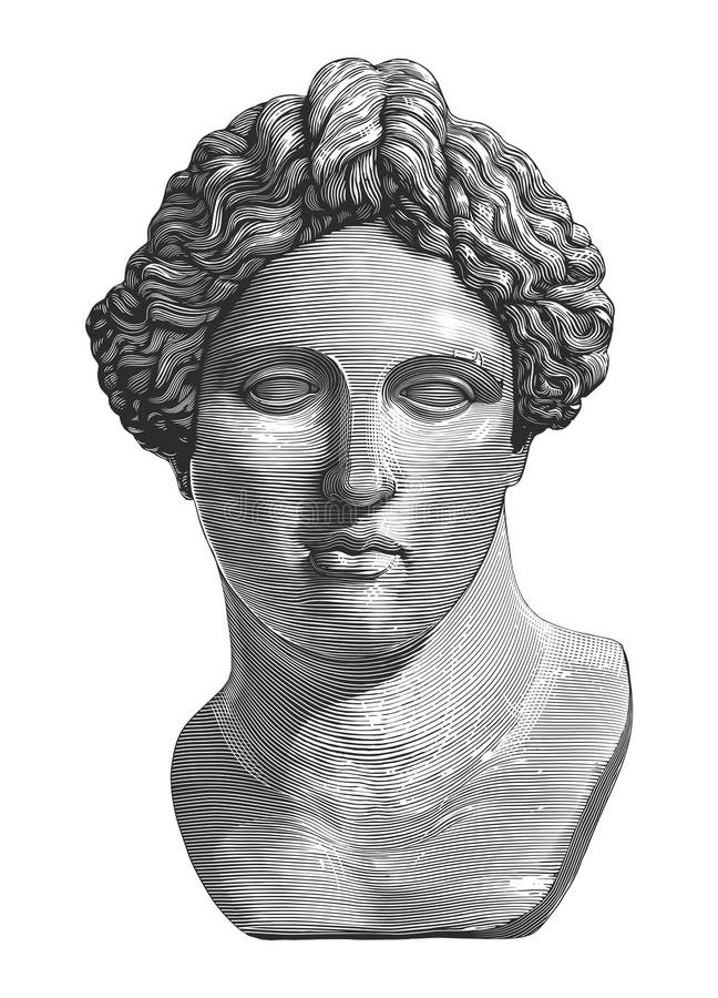 Portrait of Apollo in Vintage Engraving Style Stock Vector ...