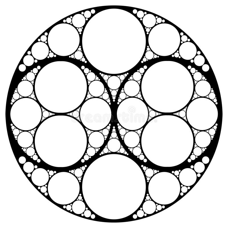 Apollonian Gasket Fractal stock vector. Illustration of maths - 280274812