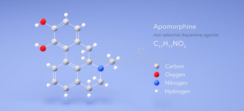 Apomorphine Molecule, Molecular Structures, Apokyn, 3d Model ...