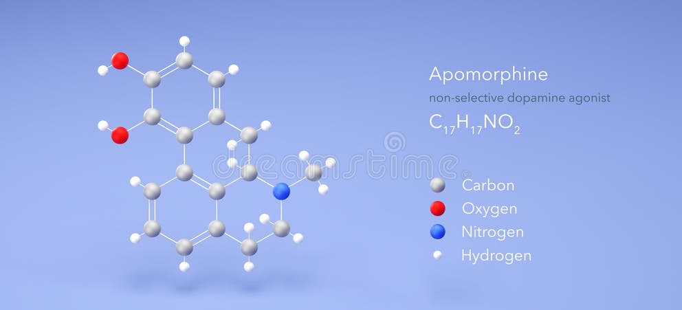 Apomorphine Molecule, Molecular Structures, Apokyn, 3d Model ...