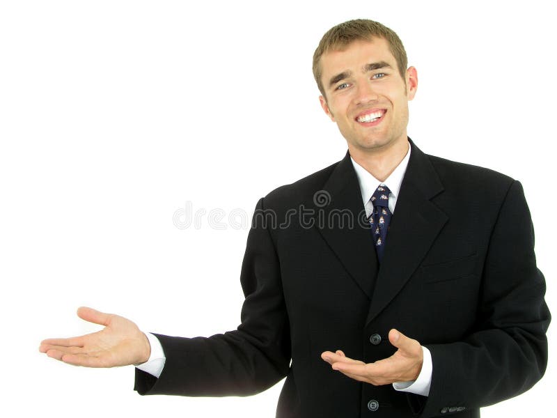 Apontando O Homem De Negócios Foto de Stock - Imagem de terno ...