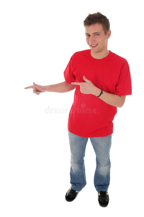 Apontar do homem foto de stock. Imagem de sorriso, estar - 1481274