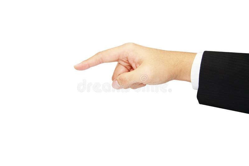 Apontar Isolado Da Mão Do Negócio Foto de Stock - Imagem de fêmea ...