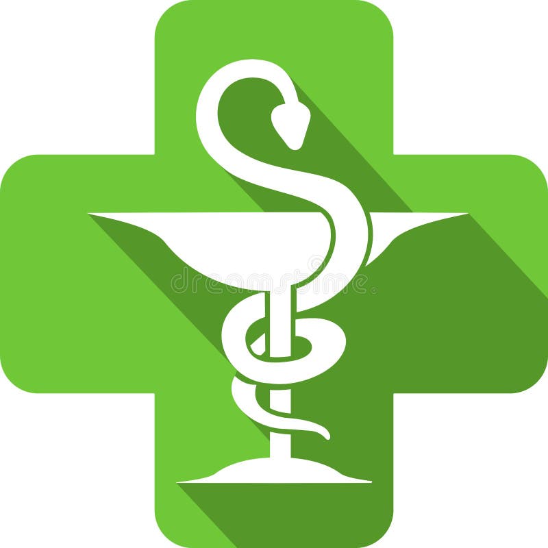 Satz Ikonen Mit Caduceus-Symbol-Purpur - Gesundheit/Apotheke Vektor ...