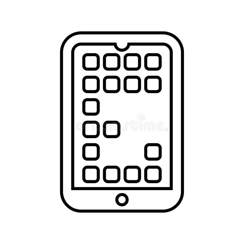 App, Apps, Mobile Outline Icon. Line Art Vector Stock Illustration ... App, Apps, Mobile Outline Icon. Line Art Vector Stock Illustration ...