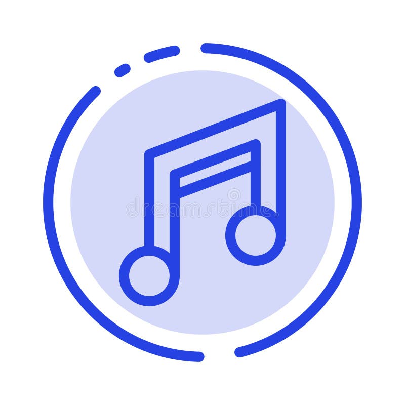 App, Basic, Design, Mobile, Music Blue Dotted Line Line Icon Stock ...