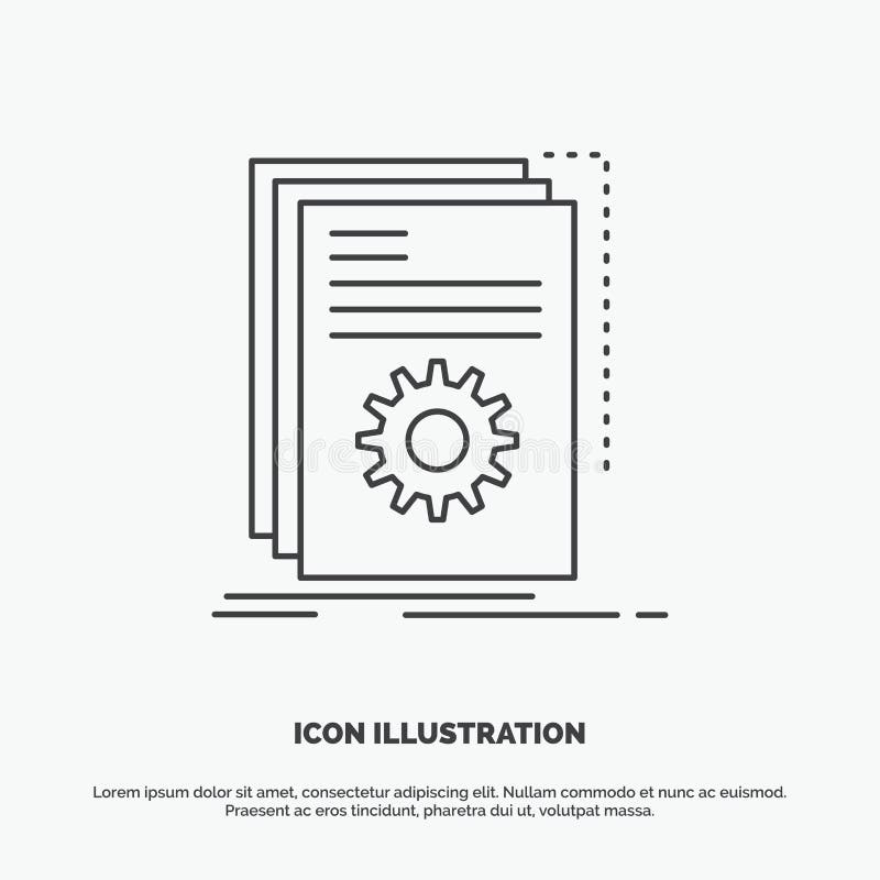 App Build Developer Program Script Icon Line Vector Gray Symbol For Ui And Ux Website Or