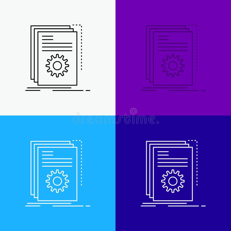 App Build Developer Program Script Icon Over Various Background