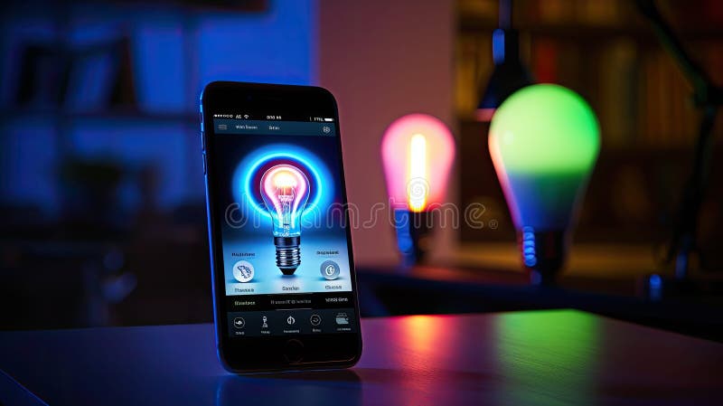 App bulb light stock illustration. Illustration of sleek - 313824554