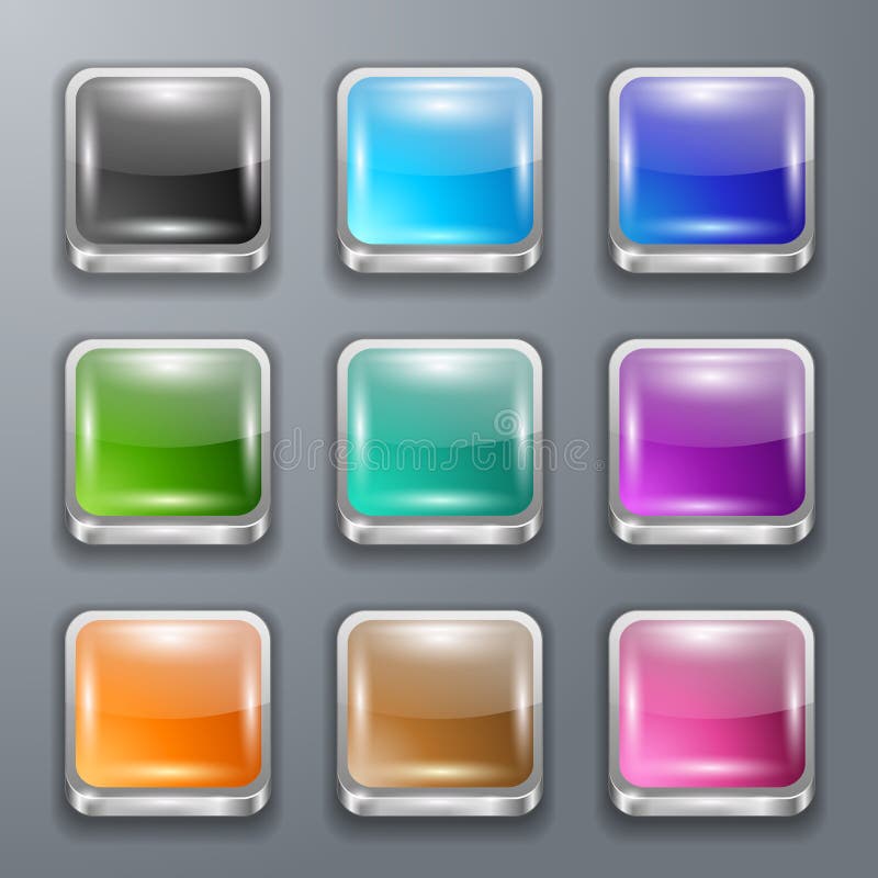 App buttons set stock vector. Illustration of collection - 31083684