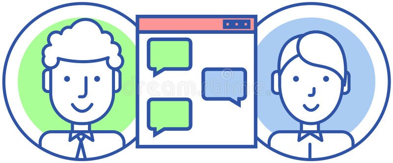 App for Chatting Online. Program, Social Network for Virtual Convenient ...