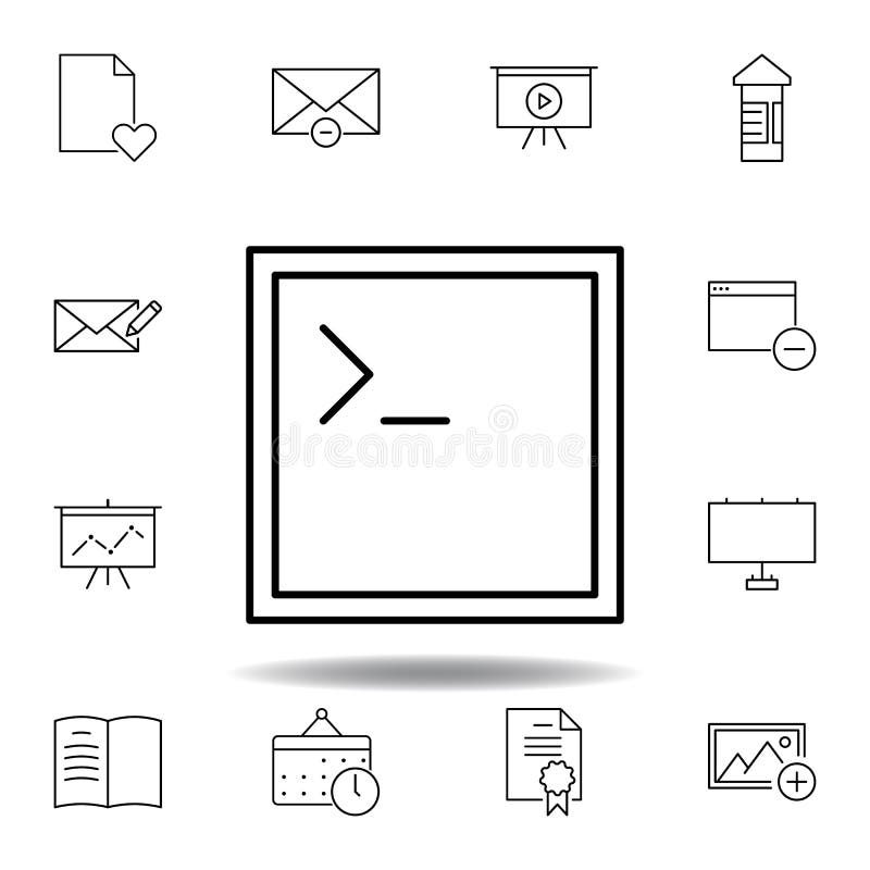 Code Script Unix Icon Signs And Symbols Can Be Used For Web Logo Mobile App Ui Ux Stock