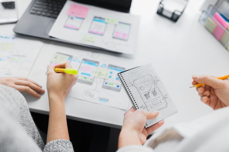 Web Designers Working on User Interface Project Stock Image - Image of ...