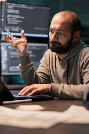 App Developer Brainstorming Ideas About Coding Stock Photo Image Of Decision 261086666