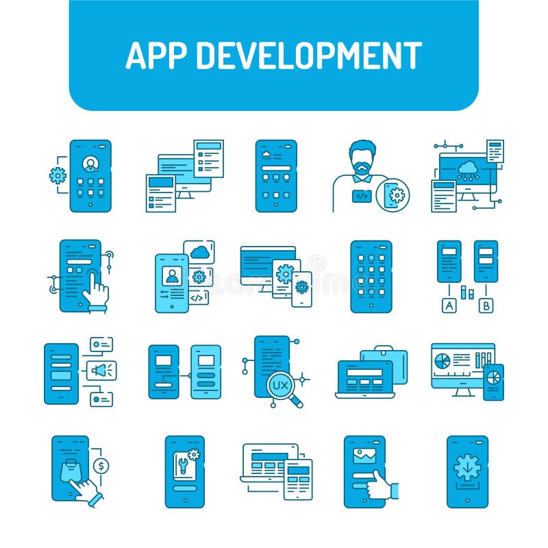 App Development Color Line Icon. Process by Which a Mobile App is ...