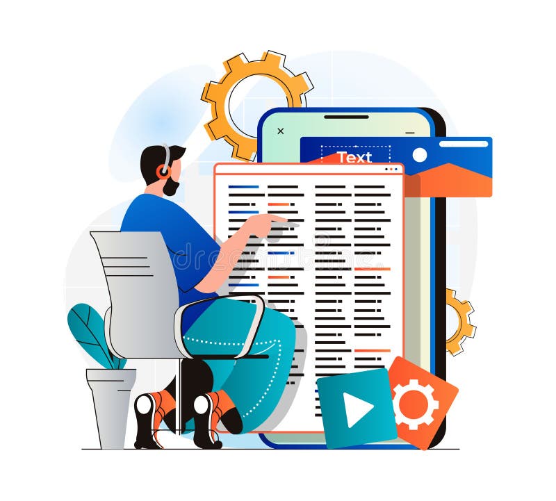 Programmer Customizes Stock Illustrations – 6 Programmer Customizes ...