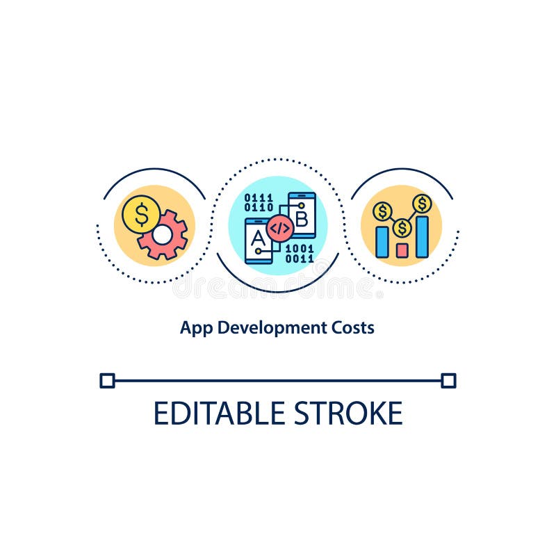 Development Cost Icon with Free Bonus Pictures. Vector Illustration ...