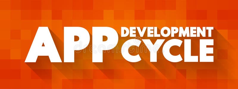 App Development Cycle Text Concept for Presentations and Reports Stock ...