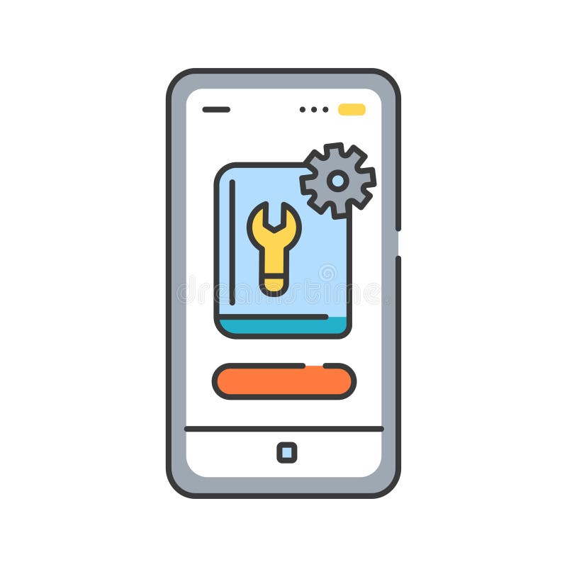 App Development Guide Color Line Icon. Instruction for People that Wat ...
