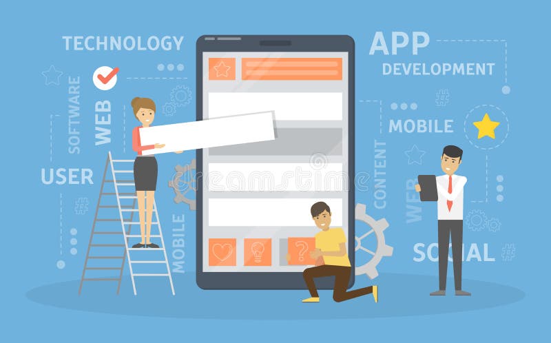 App Development Illustrations. Stock Vector - Illustration of concept ...