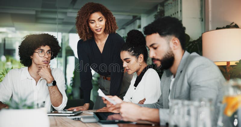 App Development, Laptop and Project Management with Business People in ...