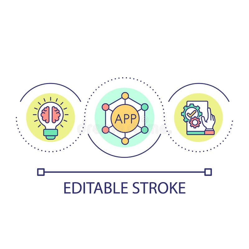 App Development Loop Concept Icon Stock Vector Illustration Of