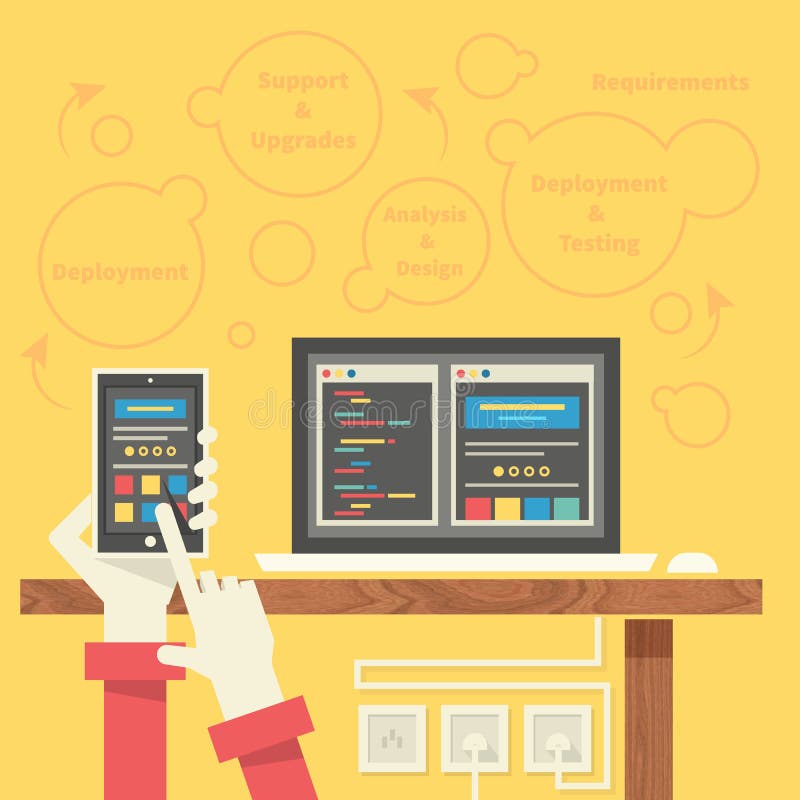 App Development Programming Concept Stock Vector - Illustration of ... App Development Programming Concept Stock Vector - Illustration of ...