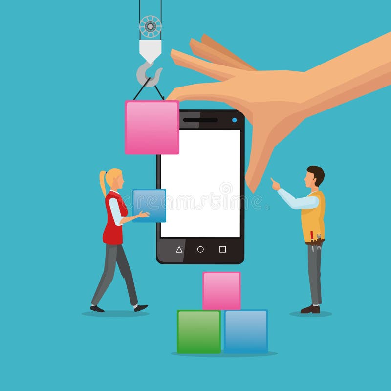 App Development Technology Design Stock Vector - Illustration of design ...