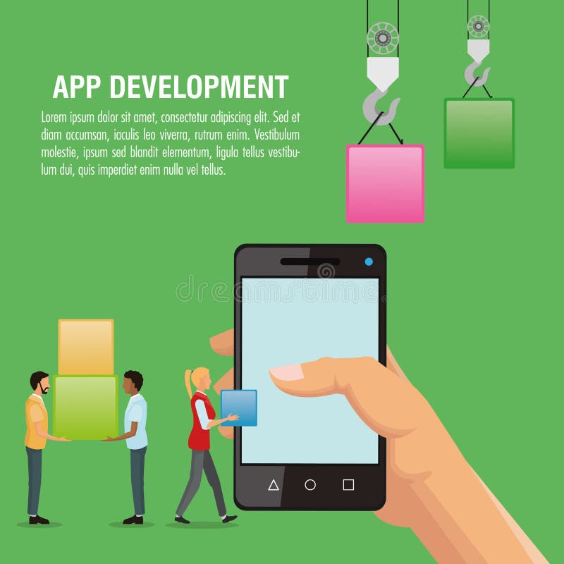 App Development Technology Design Stock Vector - Illustration of ...