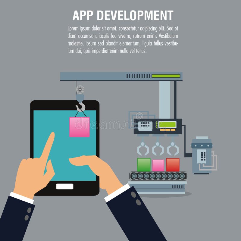 App Development Technology Design Stock Vector - Illustration of icon ...