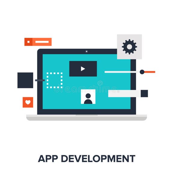 App Development Vector Illustration Concept Stock Vector - Illustration of data, media: 364378154