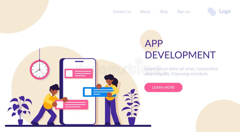 App Development for Website and Mobile Website. Landing Page Template ...