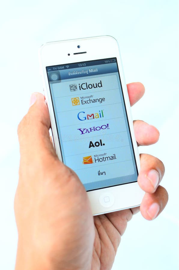 Mobile On White Background. Stock Image - Image of smartphone ...