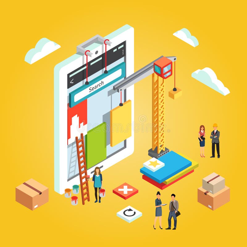 App Building Construction Stock Illustrations – 21,643 App Building ...