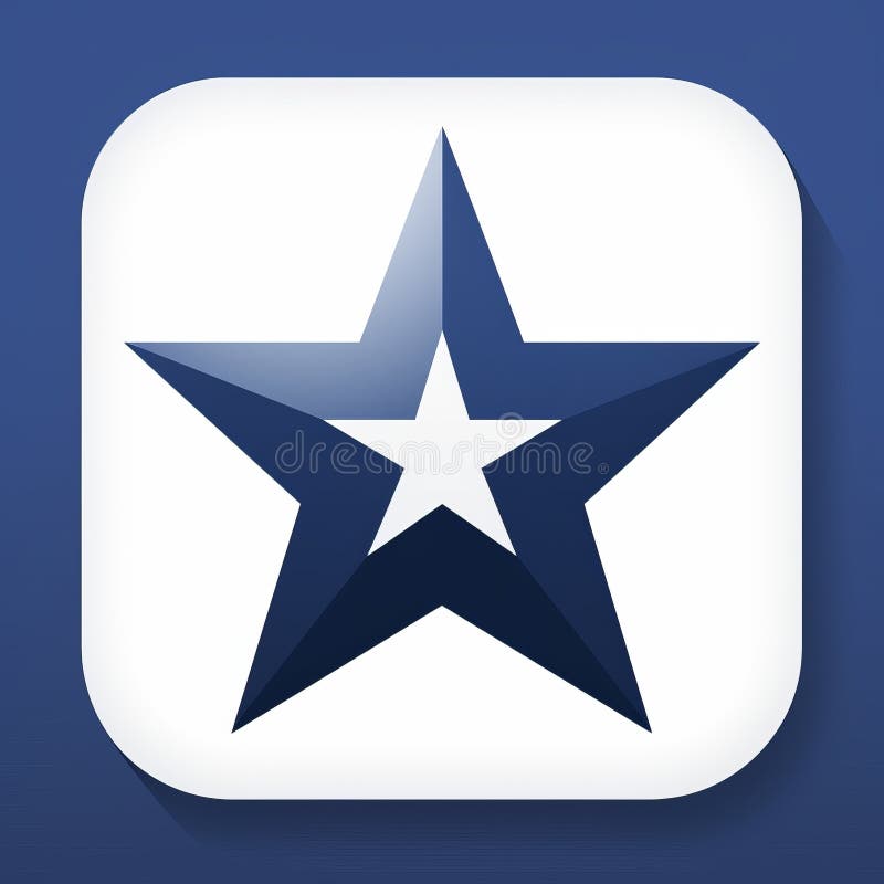 An App Icon with a Blue Star on it Stock Illustration - Illustration of ...