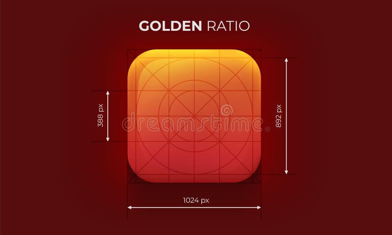 App Icon. Empty. Square Shape. Mobile UX/UI. Orange Color with Gradient ...