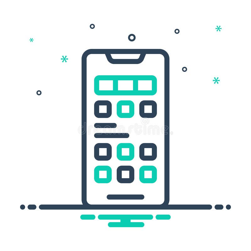 Mix Icon for App, Mobile and Software Stock Vector - Illustration of ...