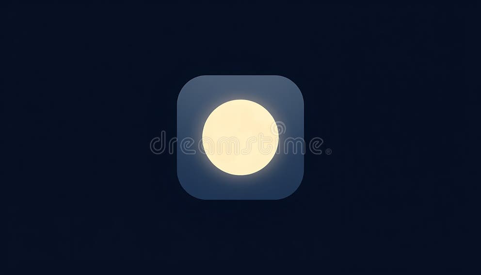 App Icon Moon Night Mode Design Generative AI Stock Illustration ...
