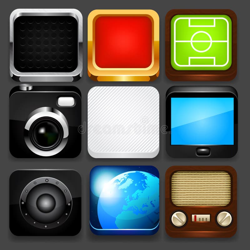 App icon set. Vector stock vector. Illustration of book - 65129481