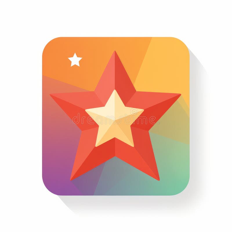 An App Icon with a Star on it Stock Illustration - Illustration of ...